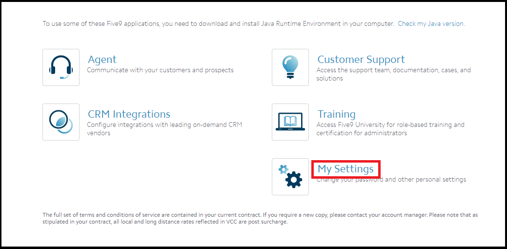 VCC | Enabling the Self-service Option for Password
