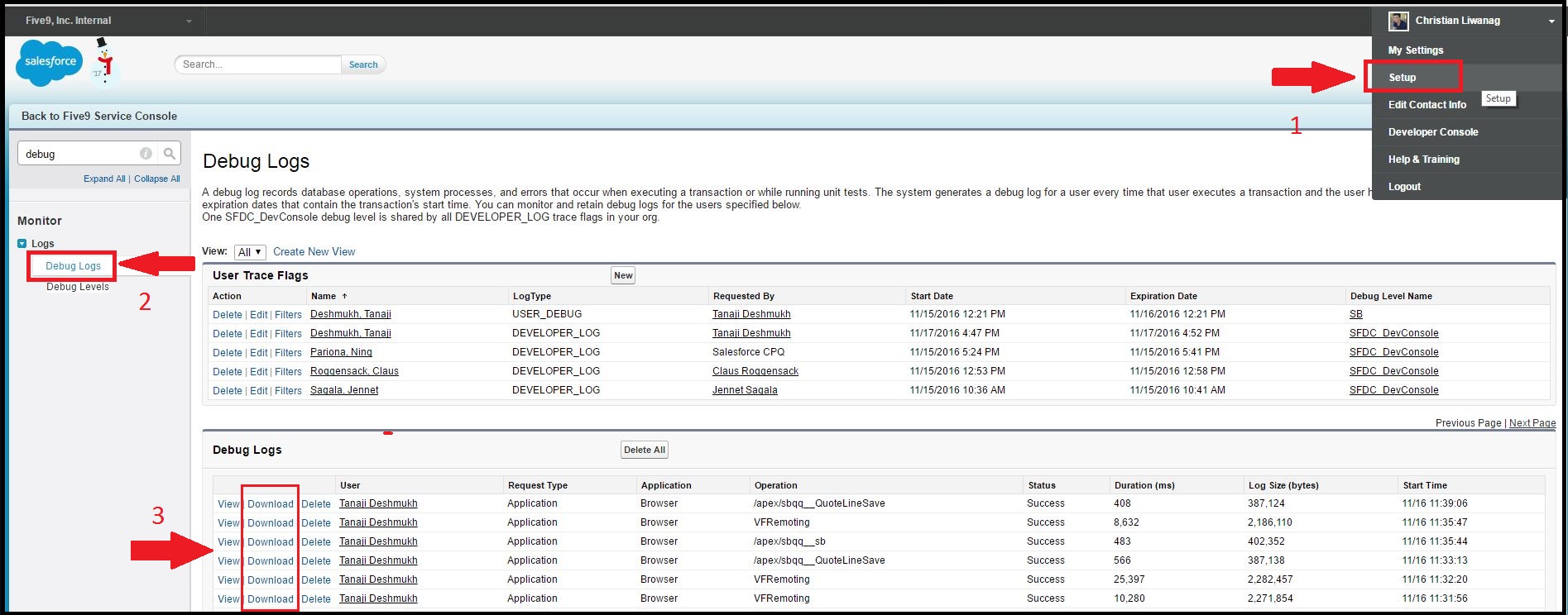 Salesforce OpenCTI | Debug/Apex Logs