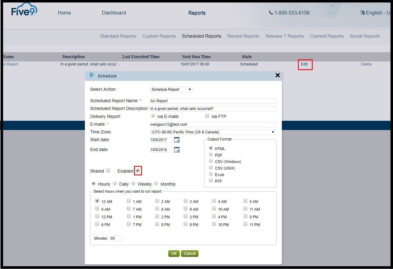 Reporting | Stop a Scheduled Report