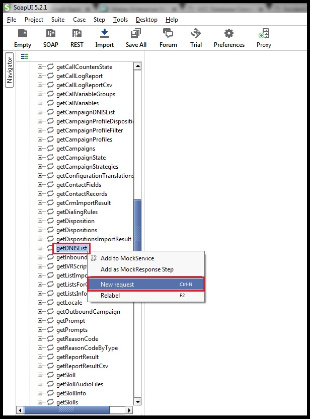 API | How to get DNIS List using SOAP UI