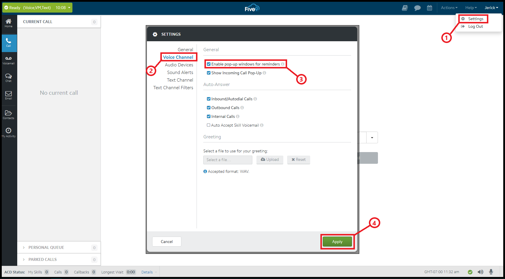 Agent Desktop Plus | Setting Up Callback Reminder Notifications